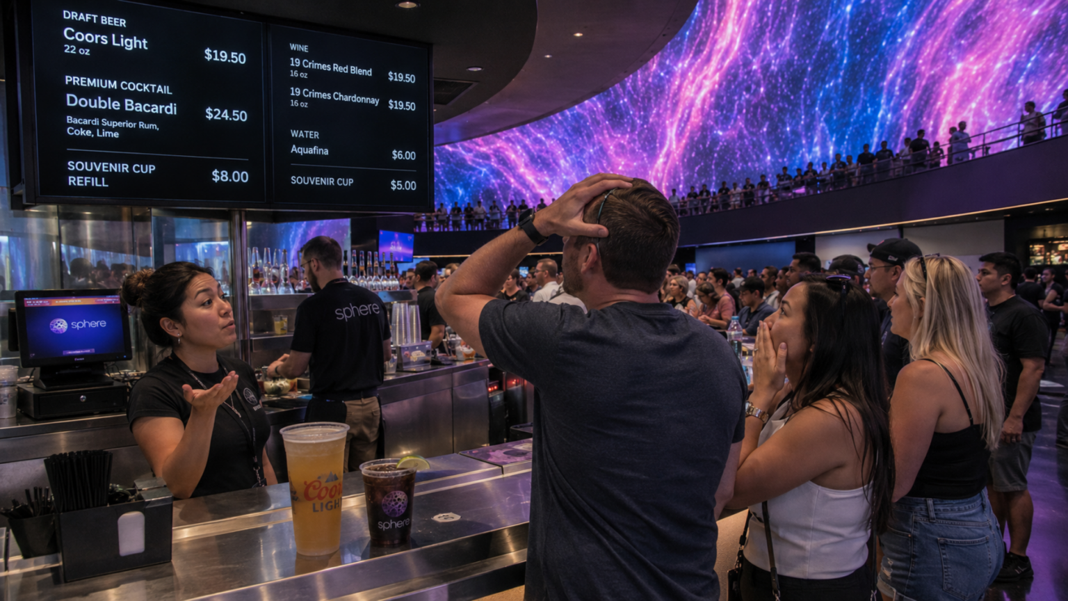 Tourist Reveals Eye-Watering Cost of Two Drinks at Las Vegas Sphere ...